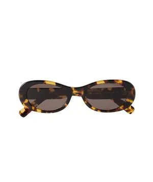Miu Miu Oval-frame Sunglasses - Tortoiseshell