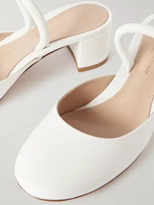 GIANVITO ROSSI 45 Leather Pumps - White