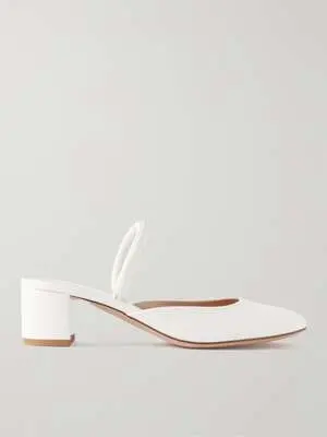 GIANVITO ROSSI 45 Leather Pumps - White