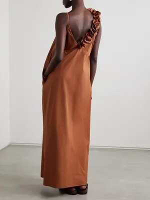 KIKA VARGAS Net Sustain Linda Appliquéd Maxi Dress