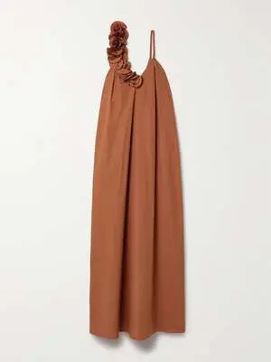 KIKA VARGAS Net Sustain Linda Appliquéd Maxi Dress