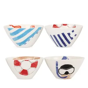VIETRI Riviera Assorted Cereal Bowls, Set Of 4 - Open Misce