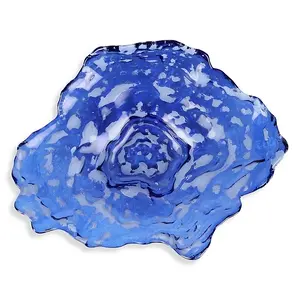 VIETRI Ostrica Glass Blue Small Plate - Cobalt