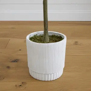 NEARLY NATURAL 6ft. Artificial Eucalyptus Tree With White Decorative Planter