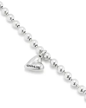 UNODE50 Sterling-plated Beaded Bracelet With Heart Charm