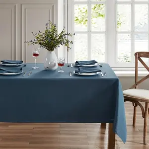 ELRENE HOME FASHIONS Alison Hemstitch Tablecloth, 52 X 52 Blue
