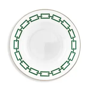 GINORI 1735 Catene Impero Soup Plate - Smeraldo