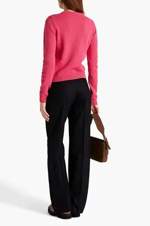 Alberta Ferretti Wool-blend Twill Straight-leg Trousers