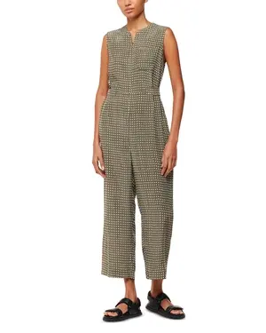 Whistles Oval Spot Remmie Jumpsuit - Khaki/mulit