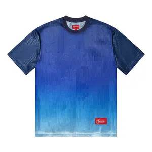 Supreme Gradient Mesh Stripe Jersey - Blue