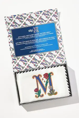 Slip Silk Itial Collection Queen Pillowcase M