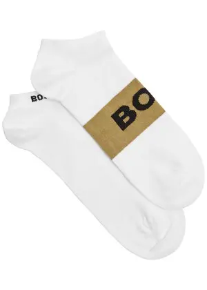 BOSS Logo Intarsia Socks - White