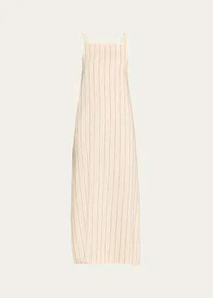 LOULOU STUDIO Etta Stripe Midi Linen Dress