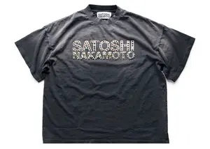 SICKO X Satoshi Nakamoto Studded Logo Tee Shirt