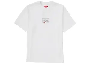 Supreme Signature Label Short Sleeve Top - White