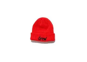 Drew House Scribble Soft Rib Beanie - Red