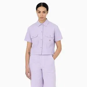 Dickies Hickory Stripe Cropped Work Shirt - Multi