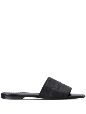 Karl Lagerfeld Brio Leather Slides - Black