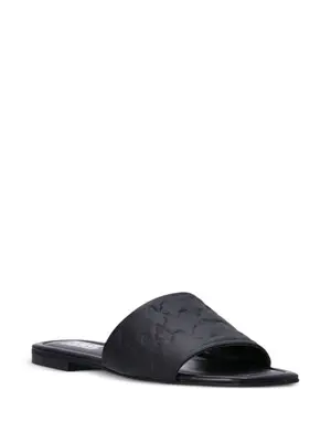 Karl Lagerfeld Brio Leather Slides - Black