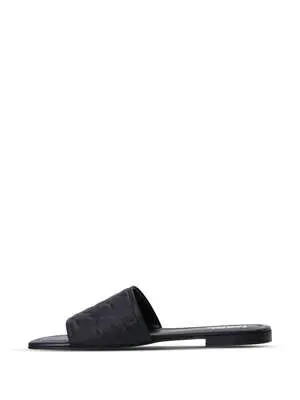 Karl Lagerfeld Brio Leather Slides - Black