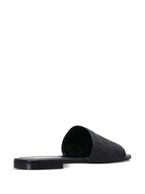 Karl Lagerfeld Brio Leather Slides - Black
