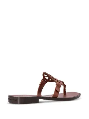 Karl Lagerfeld Skoot Ii Logo Cut-out Slides - Brown