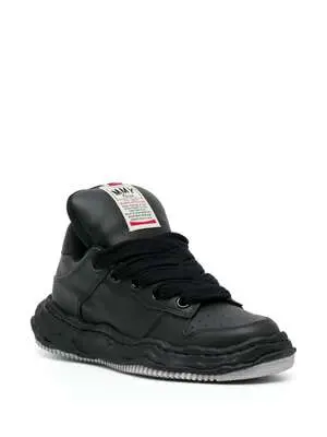 Mihara Yasuhiro Wayne Og Sole Leather Sneakers - Black