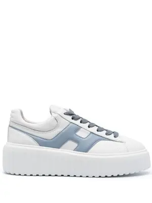 Hogan H-stripes Leather Sneakers - White