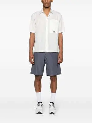 C.P. COMPANY Logo-embroidered Cotton Shirt - White