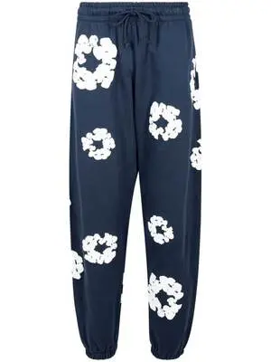 DENIM TEARS Cotton Wreath-print Track Pants