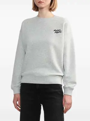 Maison Kitsuné Logo-embroidered Sweatshirt - Grey
