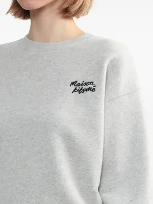 Maison Kitsuné Logo-embroidered Sweatshirt - Grey