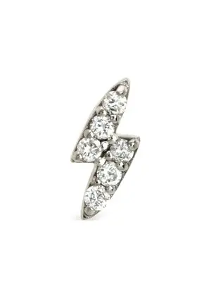 LARK & BERRY 14kt White Gold Lightning Strike Diamond Stud Earring - Silver