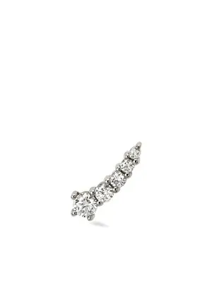 LARK & BERRY 14kt White Gold Shooting Star Diamond Stud Earring - Silver