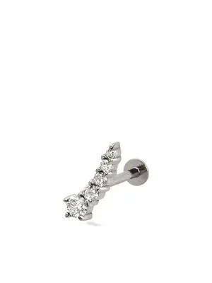 LARK & BERRY 14kt White Gold Shooting Star Diamond Stud Earring - Silver