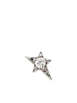 LARK & BERRY 14kt White Gold Diamond Shooting Star Stud Earring