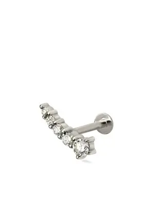 LARK & BERRY 14kt White Gold Diamond Stud Earring - Silver