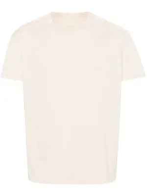 MAISON MARGIELA Logo-embroidered Cotton T-shirt - Neutrals