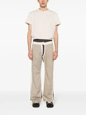 MAISON MARGIELA Logo-embroidered Cotton T-shirt - Neutrals