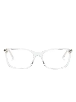 Michael Kors Logo-engraved Square-frame Glasses - Neutrals