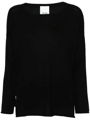 ALLUDE Boat-neck Virgin-wool Jumper