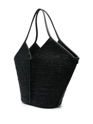 Hereu Calella Raffia Tote Bag - Black