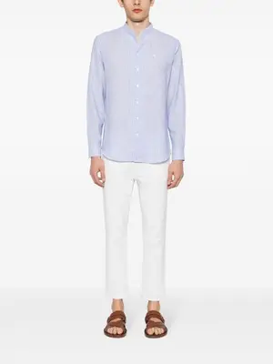 Emporio Armani Logo-embroidered Striped Shirt