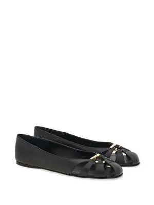 FERRAGAMO Gancini Ornament Ballerina Flats