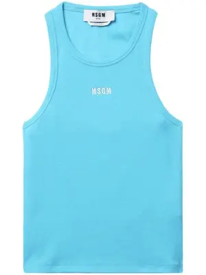 MSGM Logo-embroidered Tank Top