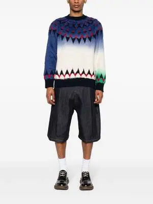 Sacai Patterned Jacquard Knitted Jumper