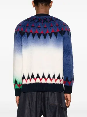Sacai Patterned Jacquard Knitted Jumper