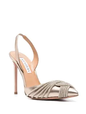 AQUAZZURA Gatsby 105mm Slingback Pumps