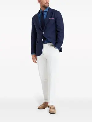 Brunello Cucinelli Single-breasted Linen Blazer