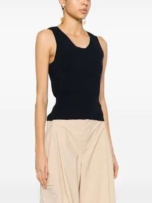 JW Anderson Sleeveless Pointelle-knit Top - Blue